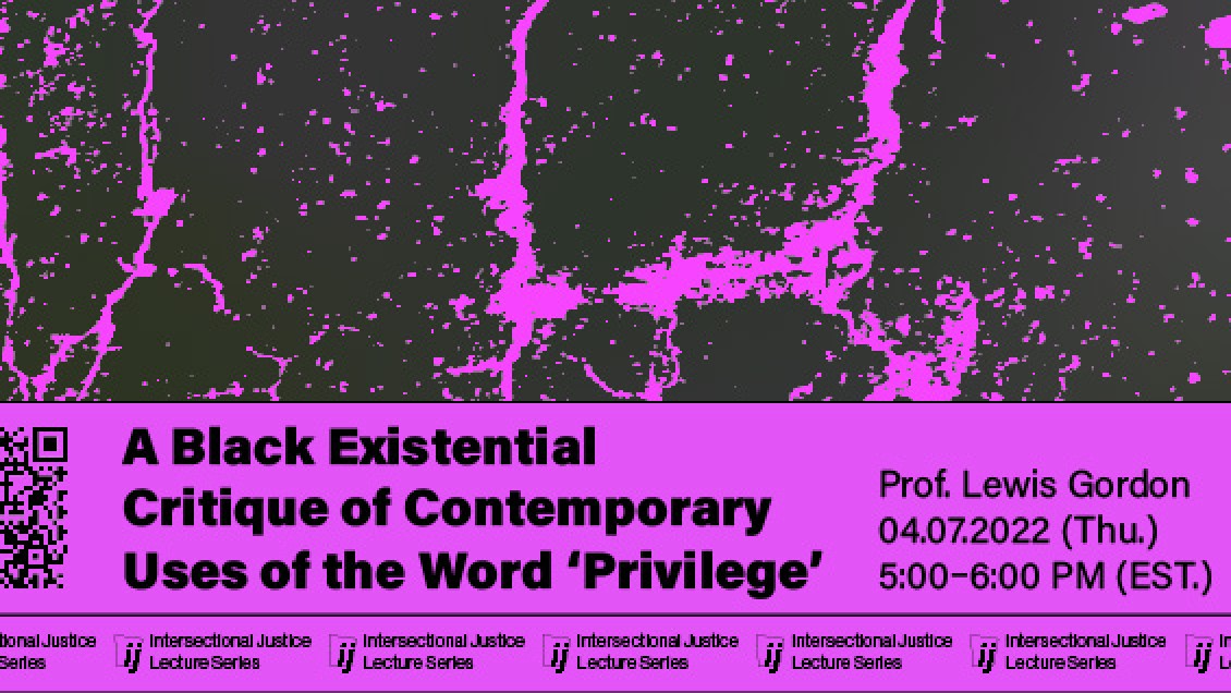 Lewis Gordon, “A Black Existential Critique of Contemporary Uses of the ...